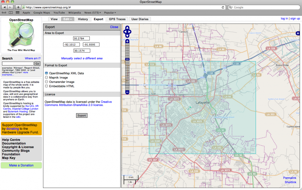 6. With the mouse, draw a box around the desired area.